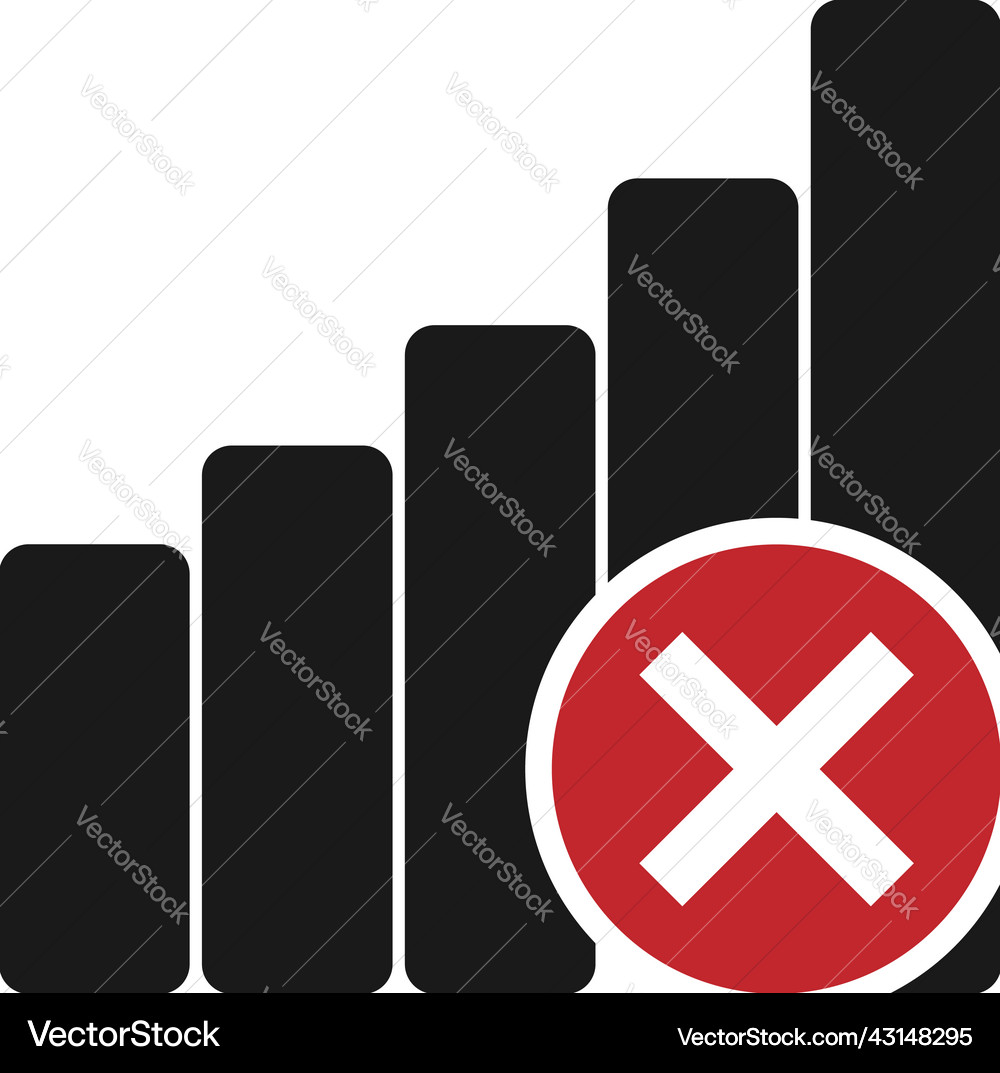 Signal disconected cut off icon template Vector Image