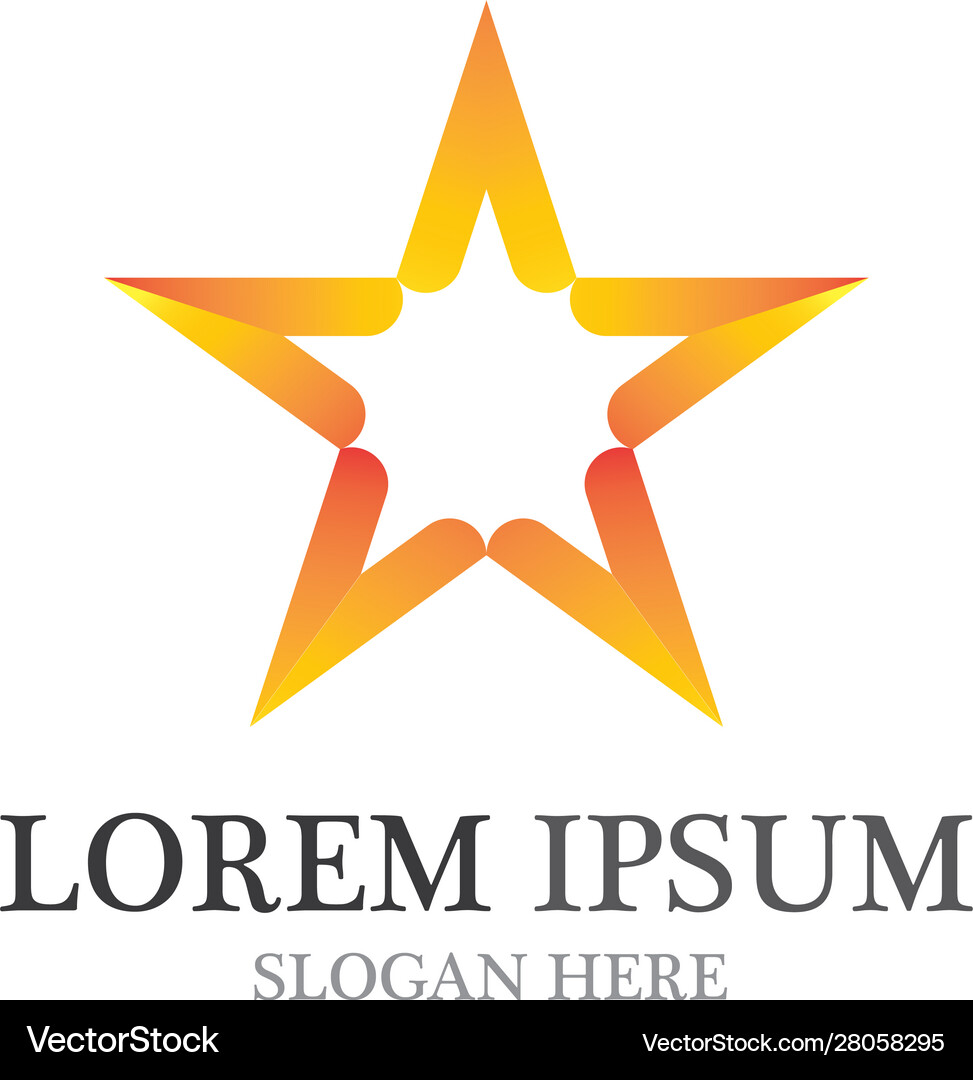 Star symbol and logo and symbol Royalty Free Vector Image