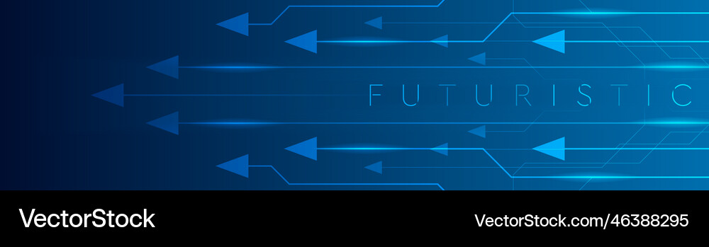 Technology futuristic abstract banner with lines Vector Image