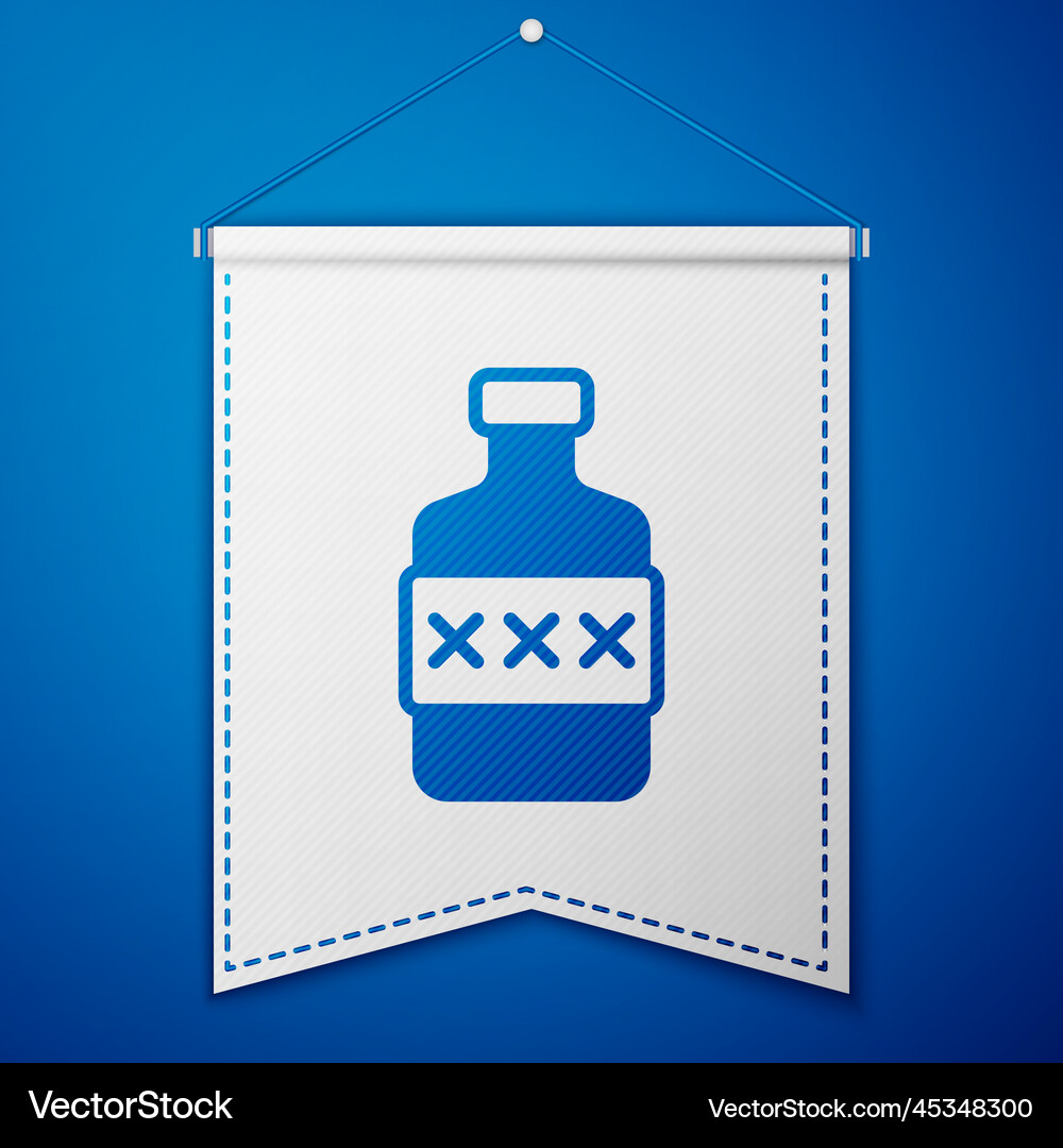 Blue whiskey bottle icon isolated on Royalty Free Vector