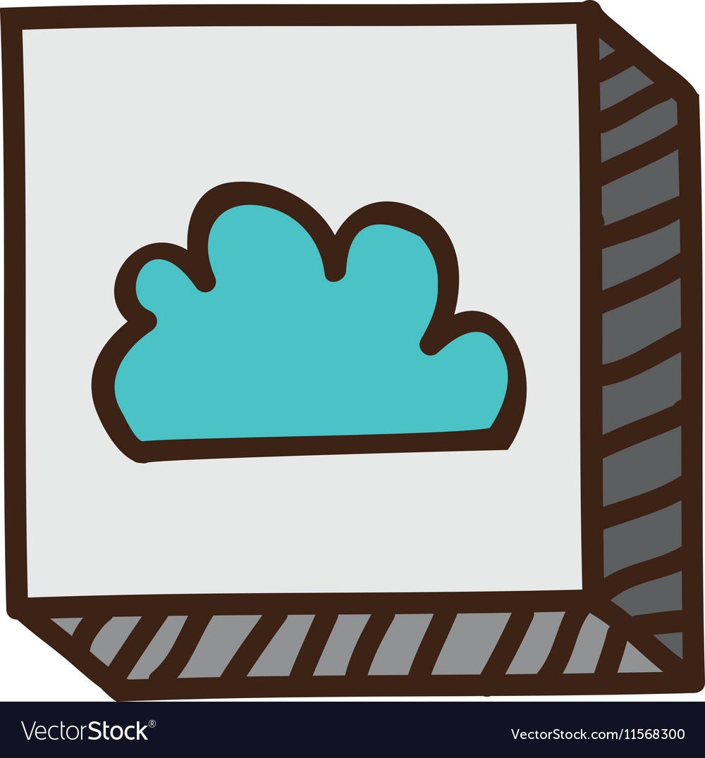 Cloud shape icon Royalty Free Vector Image - VectorStock