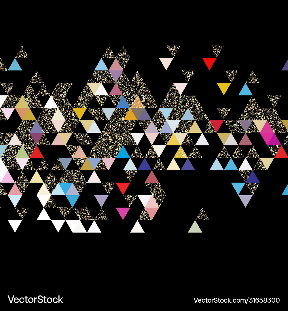 Color abstract geometric banner Royalty Free Vector Image