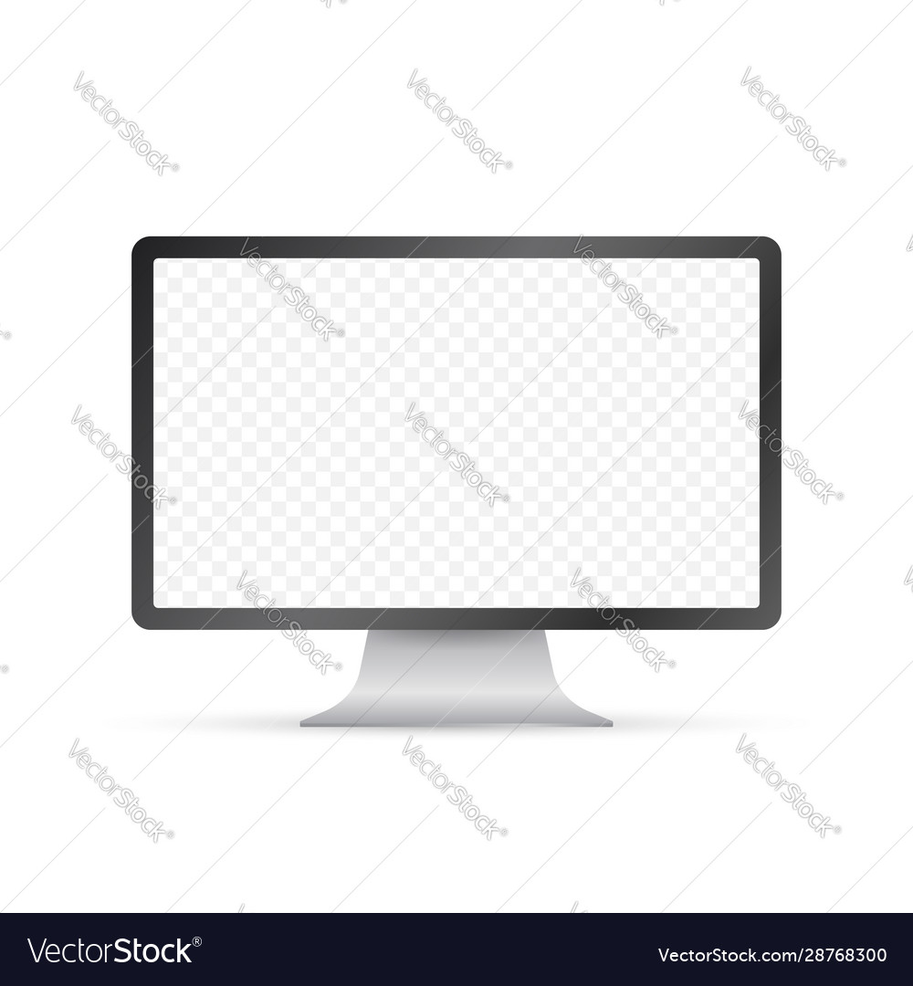 Computer display isolated in realistic design Vector Image