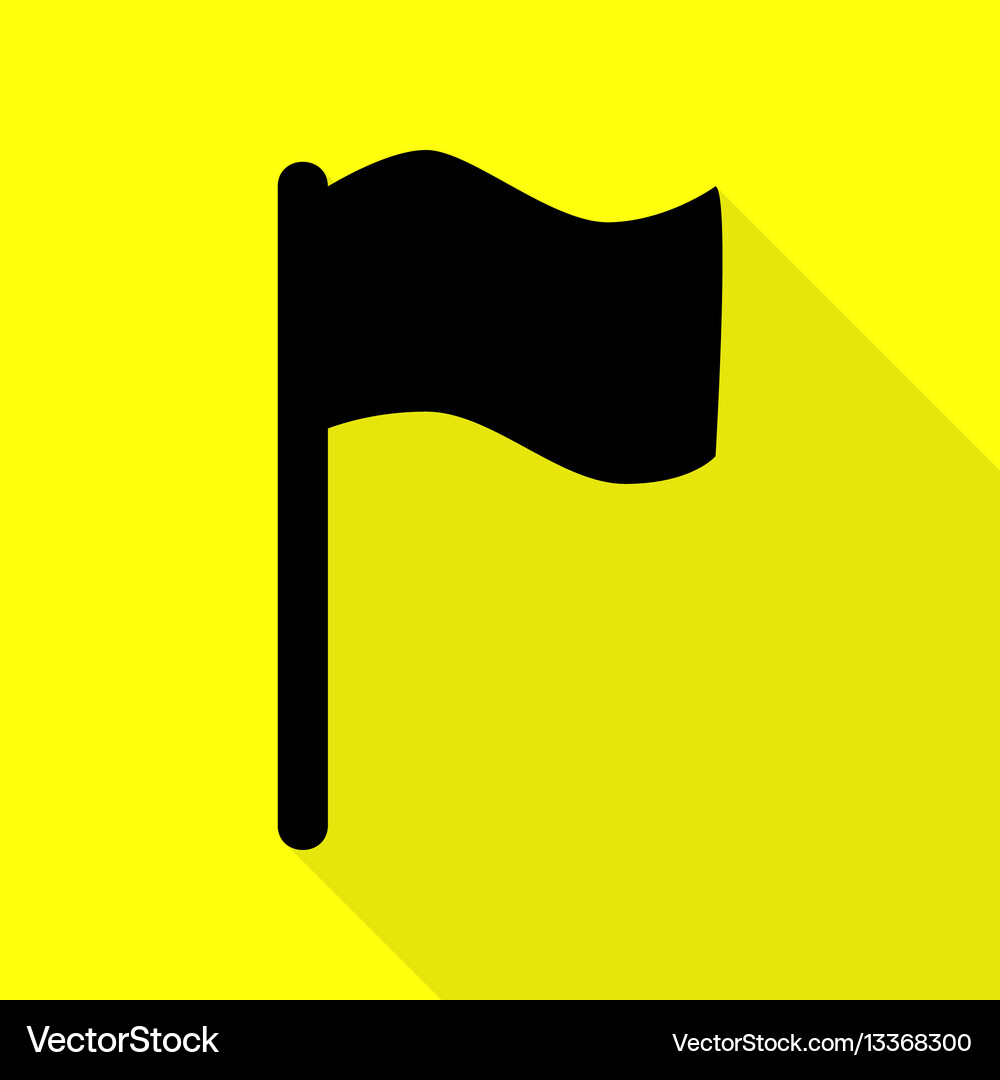 Flag sign black icon with flat style Royalty Free Vector