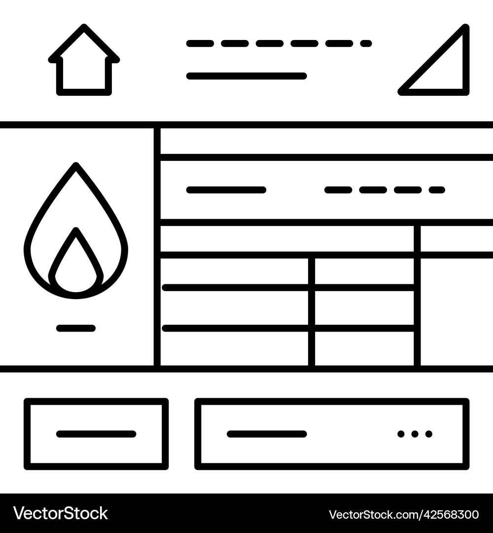 Gas safety certificates line icon Royalty Free Vector Image