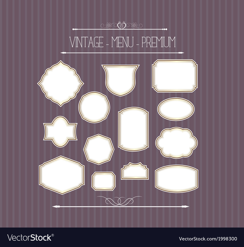 Ornate calligraphic frames Royalty Free Vector Image