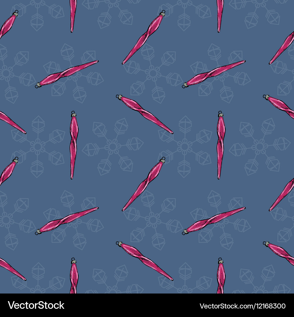 Pattern of soviet vintage hand drawn balls Vector Image