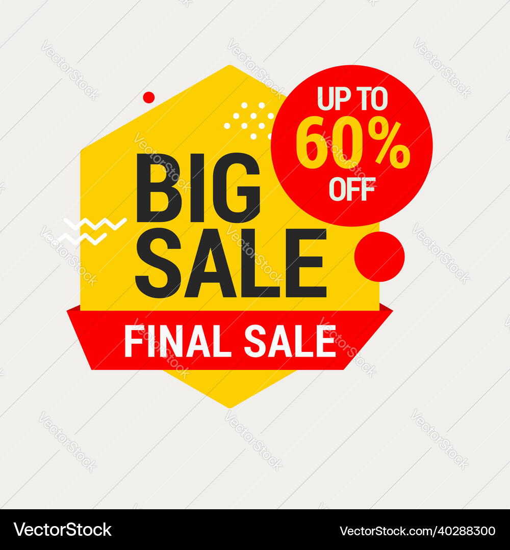 Sale label with discount Royalty Free Vector Image