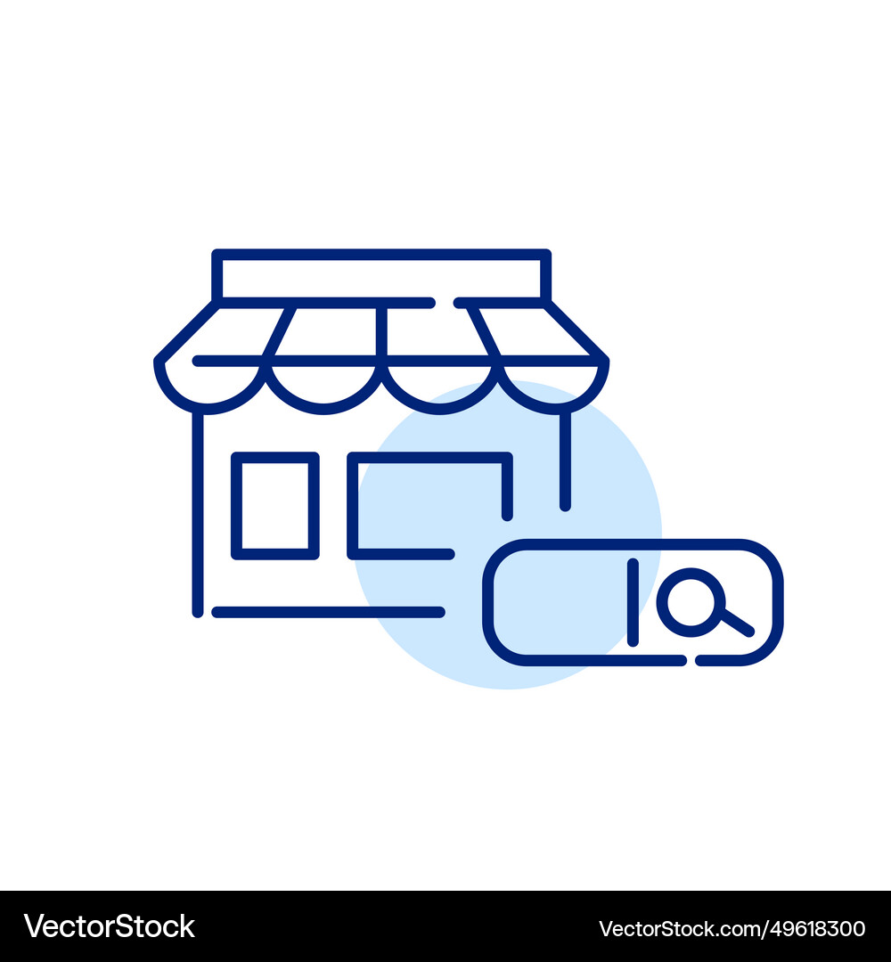 Search items in online store pixel perfect icon Vector Image