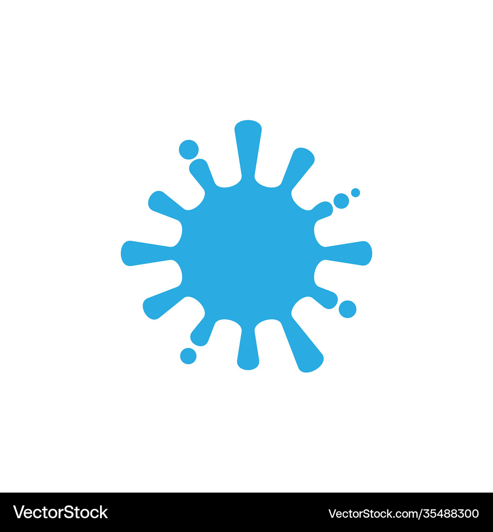 Splash water swirl spread symbol Royalty Free Vector Image