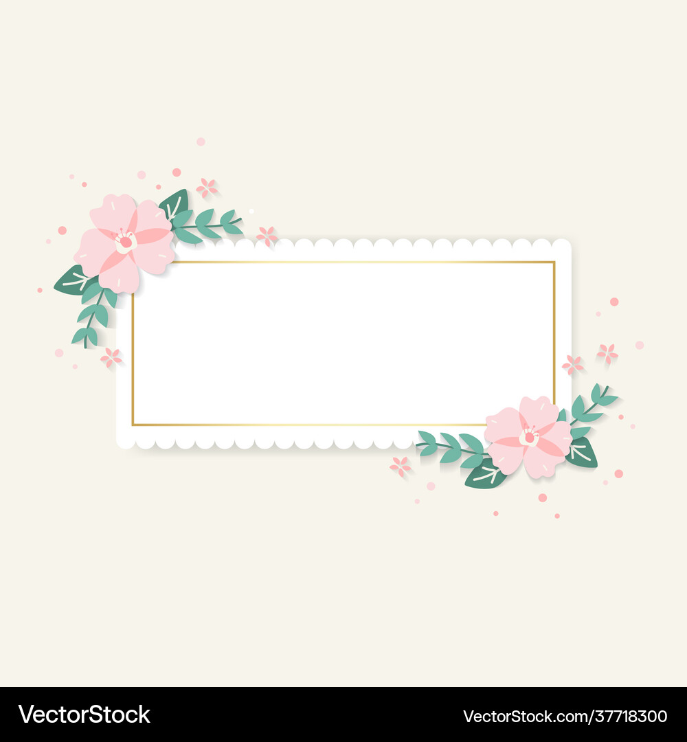 Spring floral frame Royalty Free Vector Image - VectorStock