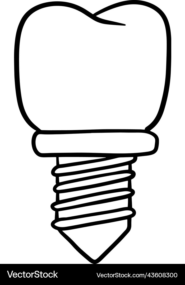Tooth pin dentist element dental care Royalty Free Vector