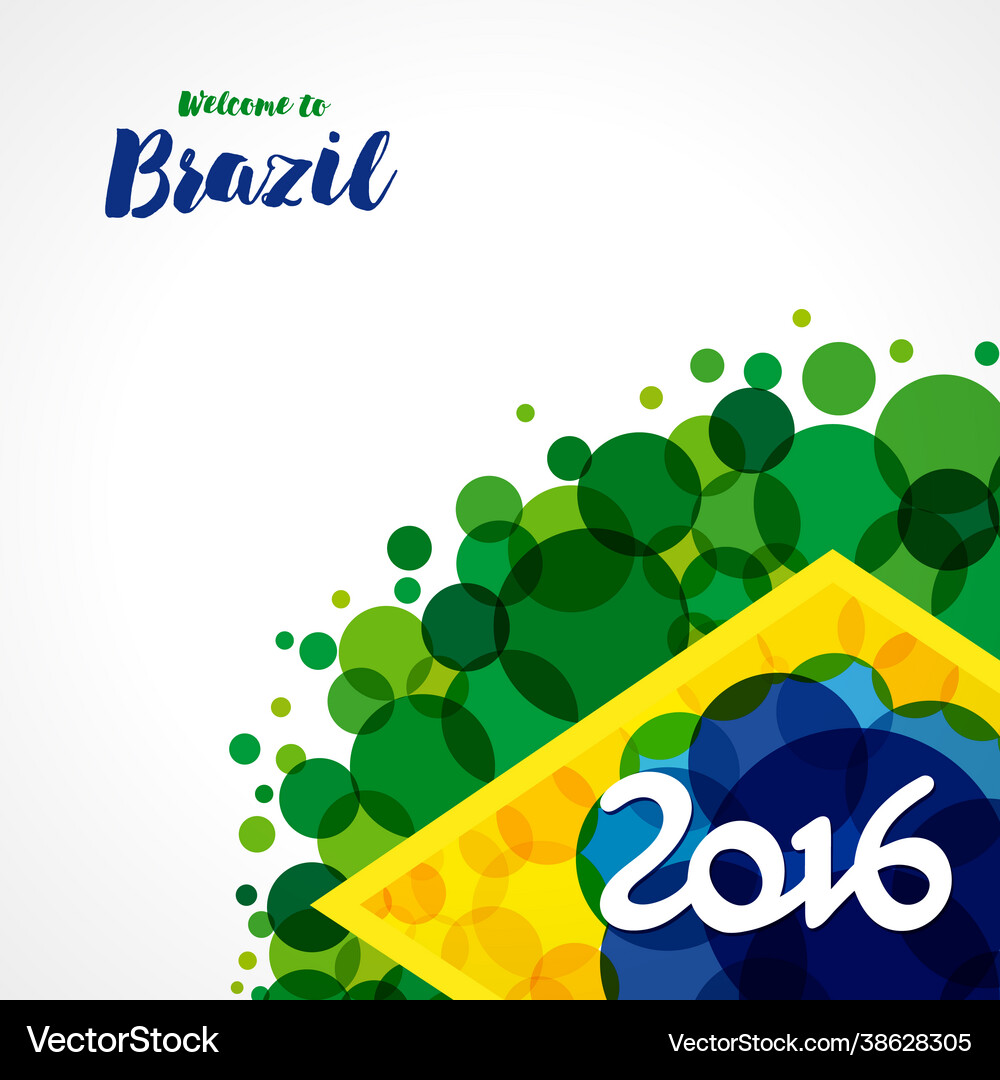 2016 welcome to brazil background Royalty Free Vector Image