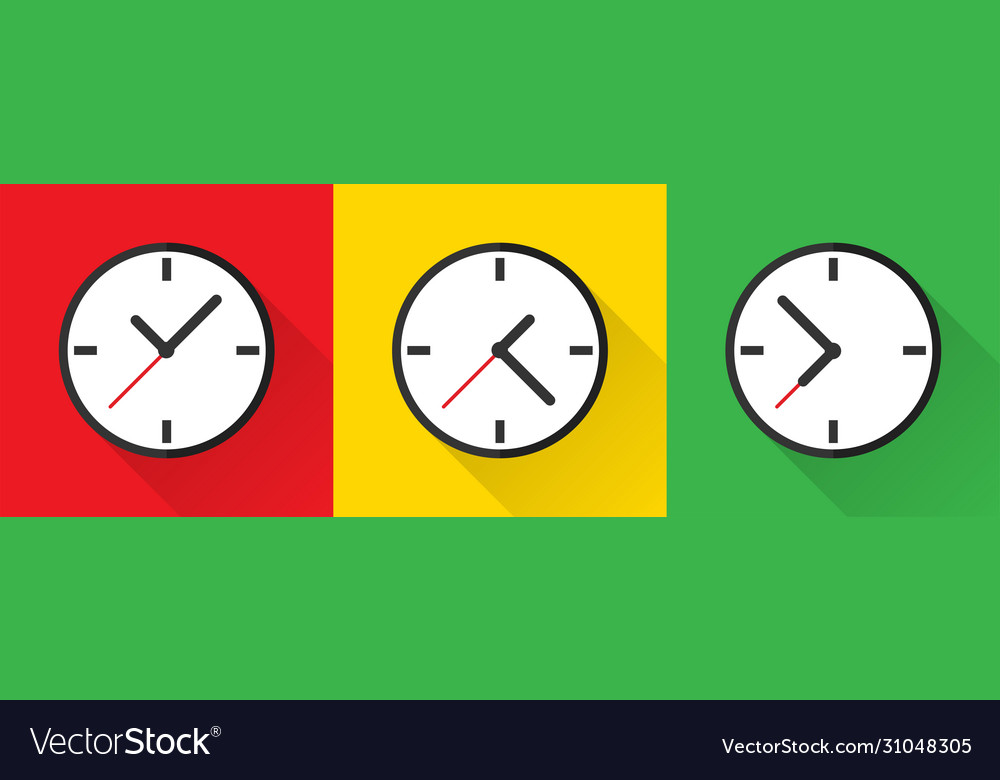 Clock timer isolated set clocks business Vector Image