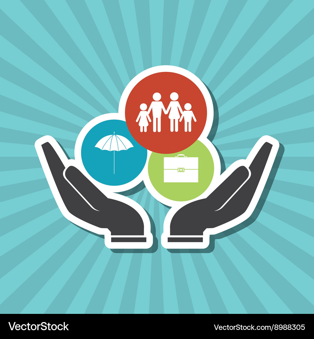 Design of insurance editable Royalty Free Vector Image