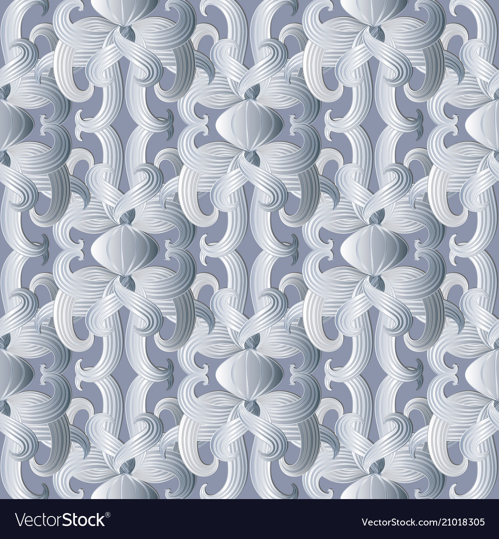 Floral white seamless pattern hand drawn Vector Image