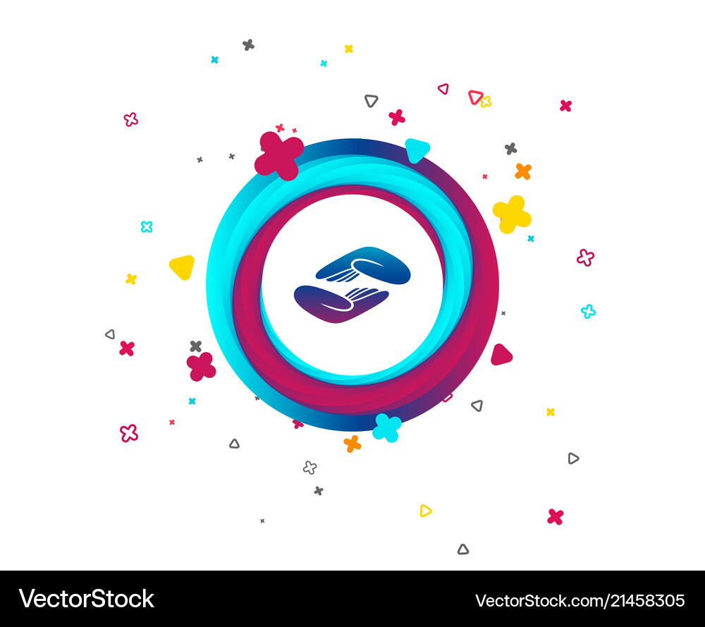Helping hands sign icon charity or endowment Vector Image