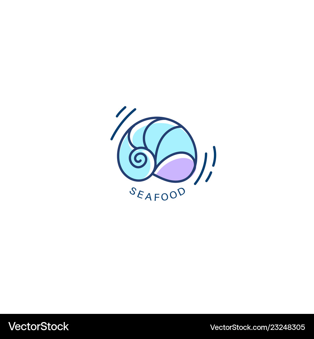 Icon and logo for seafood restaurant Royalty Free Vector