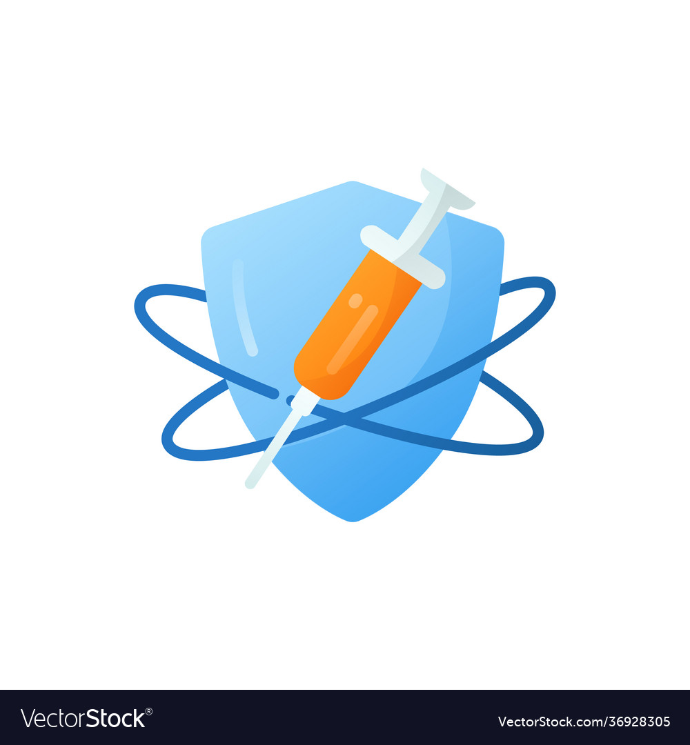 Immunization flat icon Royalty Free Vector Image