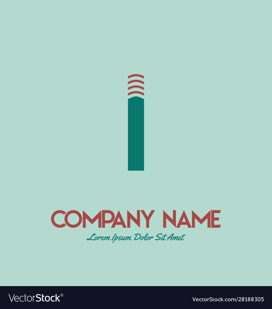 Initial letter i logo design template Royalty Free Vector