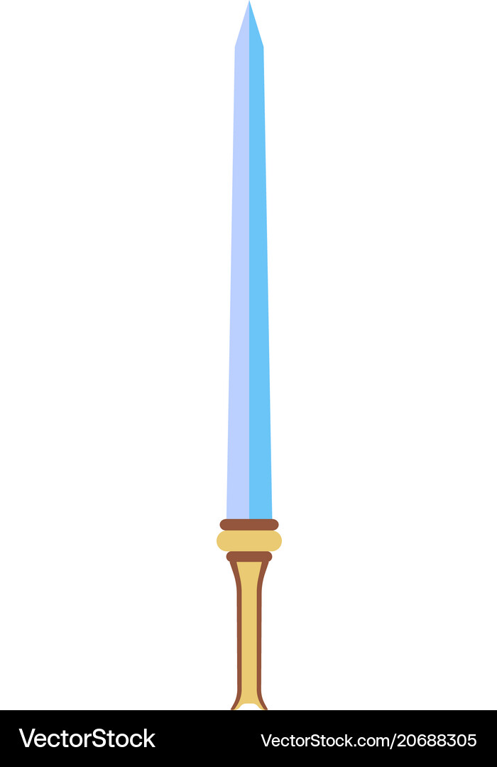 Sword hand medieval isolated vintage weapon Vector Image
