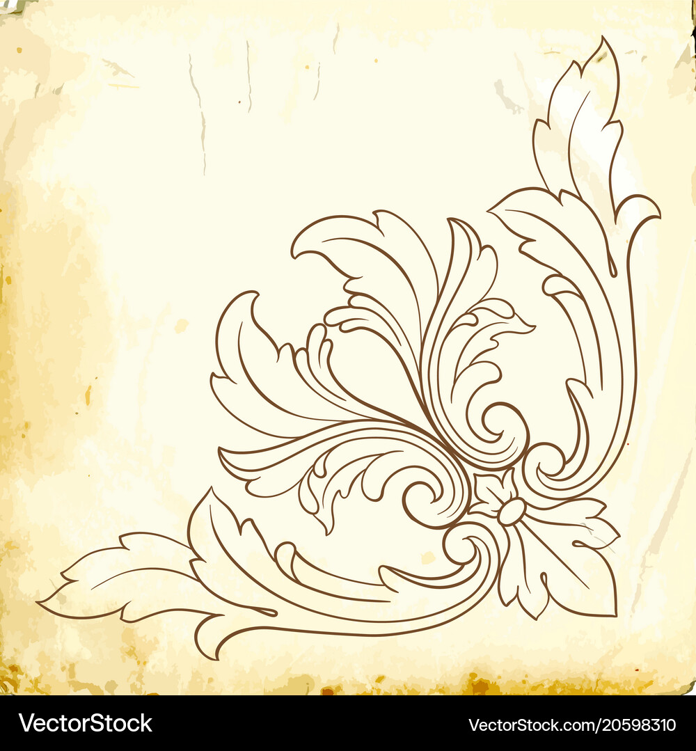 Baroque of vintage elements for design Royalty Free Vector
