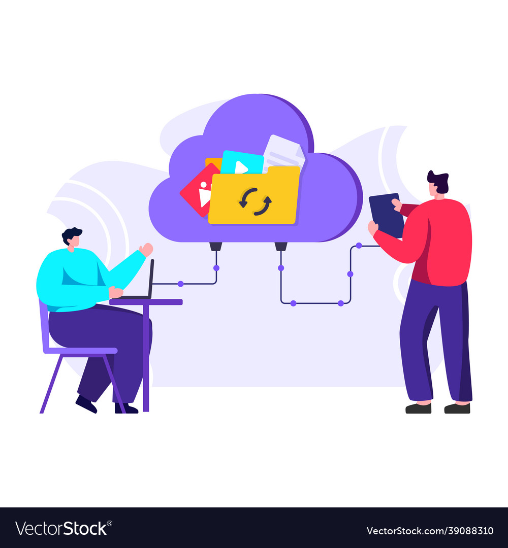 Cloud storage Royalty Free Vector Image - VectorStock