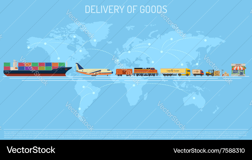 Delivery of goods concept Royalty Free Vector Image