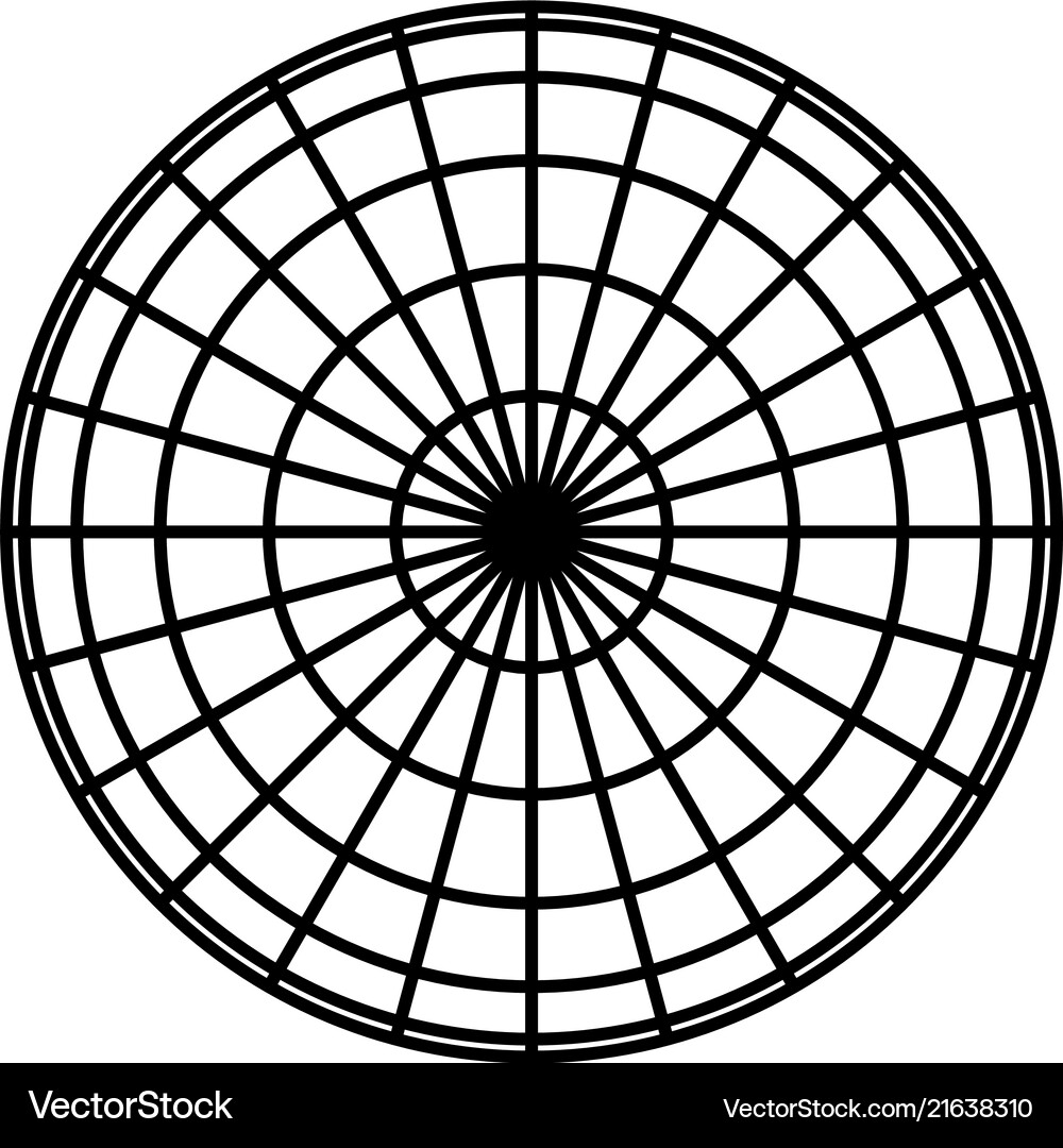 Earth planet globe grid black thick meridians Vector Image