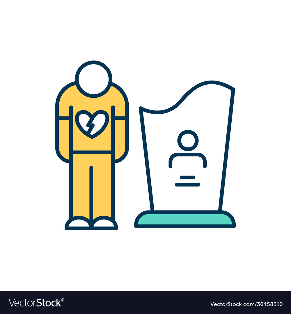 Grieving process rgb color icon Royalty Free Vector Image Grieving process rgb color icon Royalty Free Vector Image