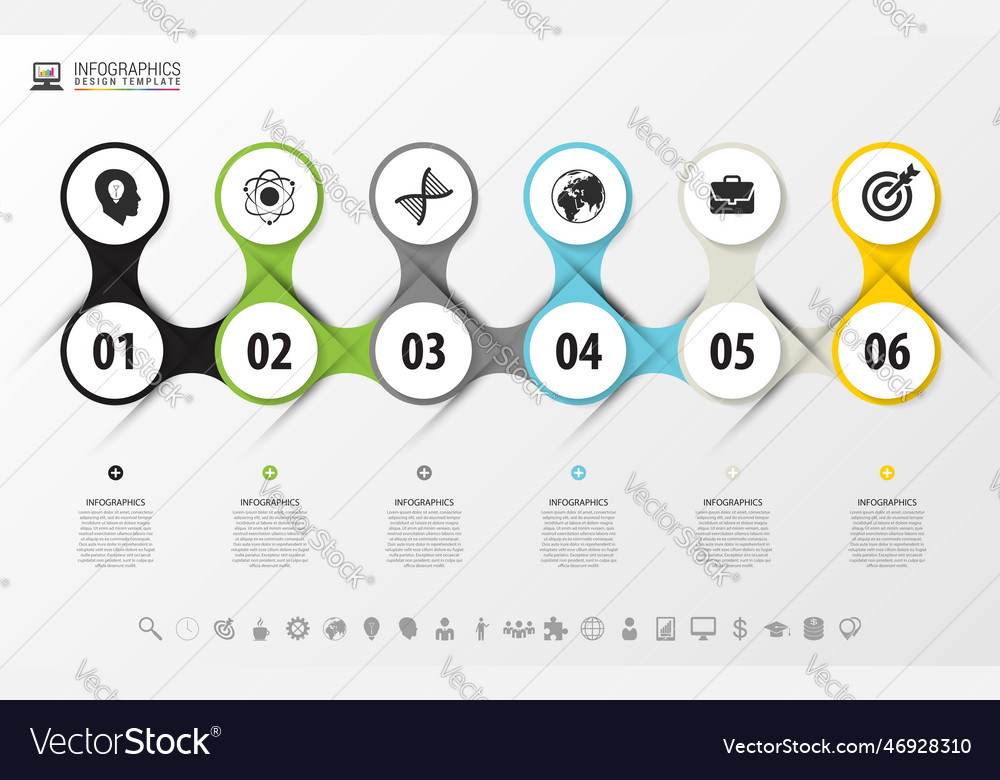 Timeline infographic modern design template Vector Image Timeline infographic modern design template Vector Image