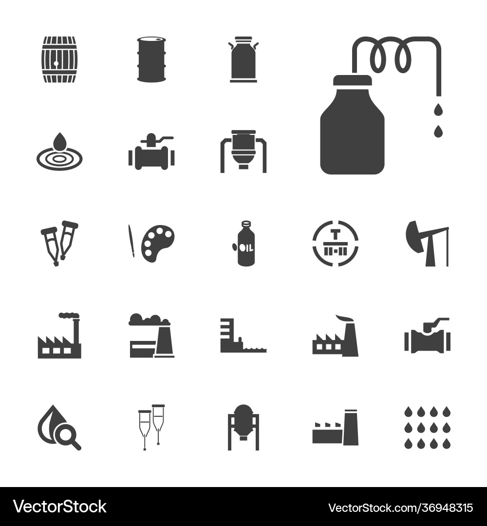 22 oil icons Royalty Free Vector Image - VectorStock