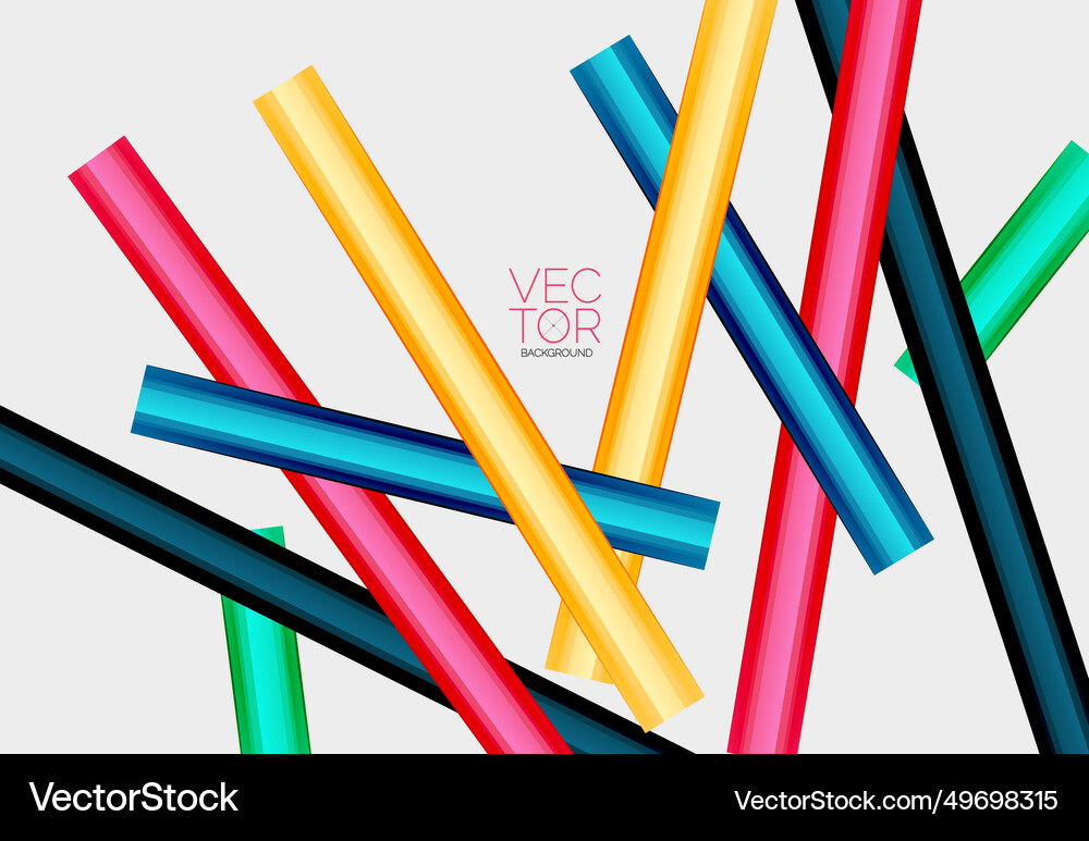 Abstract color straight lines background Vector Image