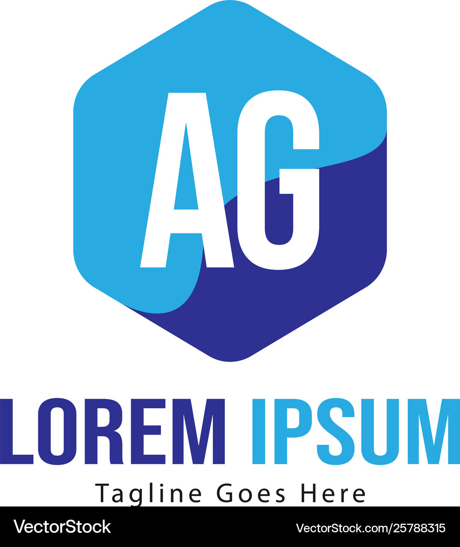 Ag letter logo design creative modern letters Vector Image