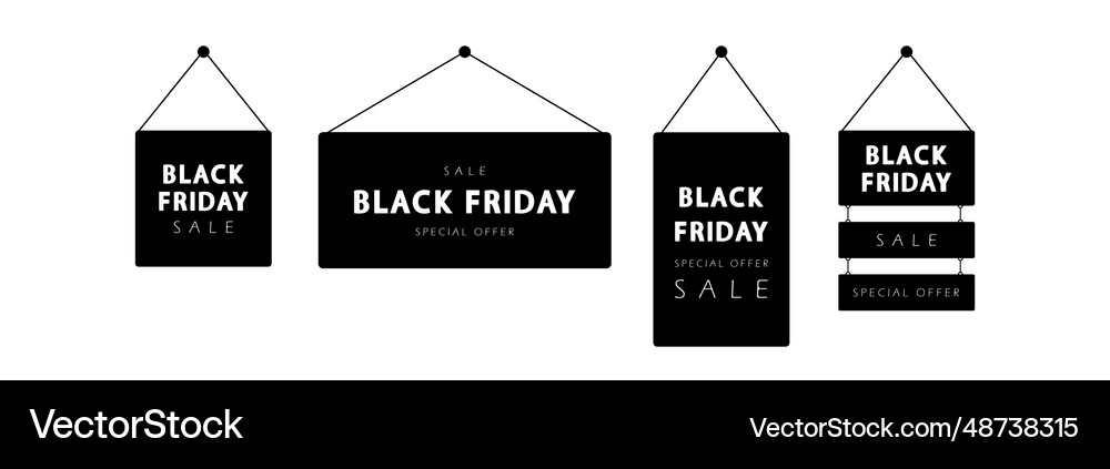 Black friday sign Royalty Free Vector Image - VectorStock