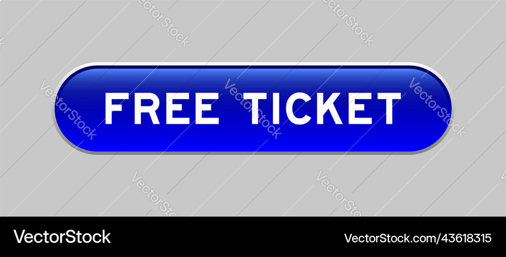 Blue color capsule shape button with word free Vector Image