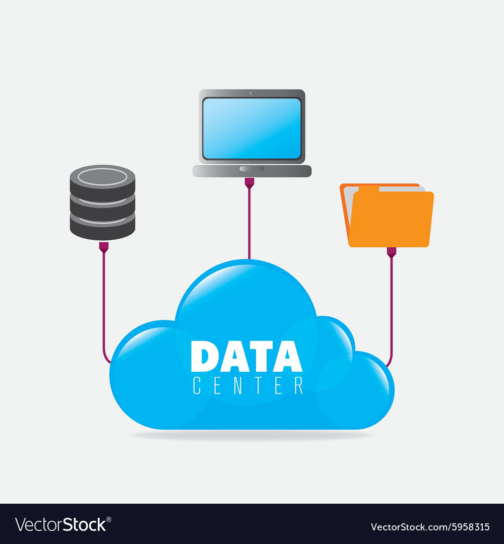 Database digital design Royalty Free Vector Image