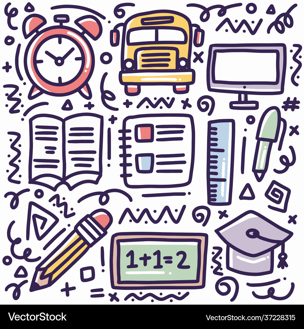 Doodle set sports hand drawing Royalty Free Vector Image