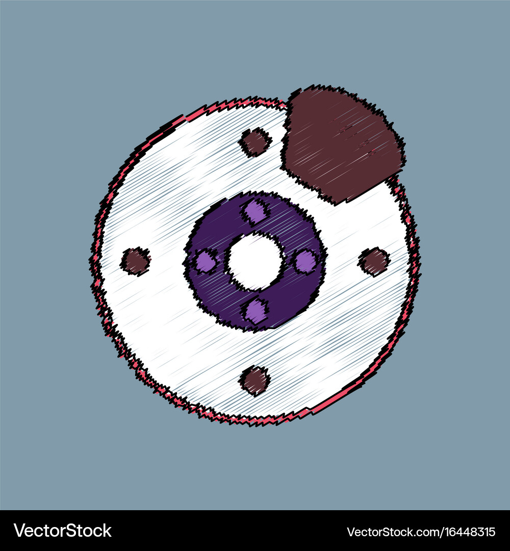 Flat icon design collection wheel and brake Vector Image