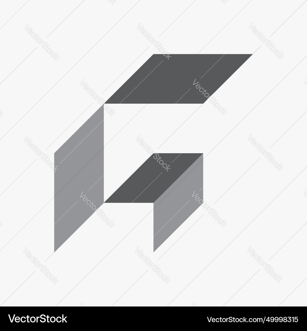 Geometric initial letter g with arrow logo Vector Image