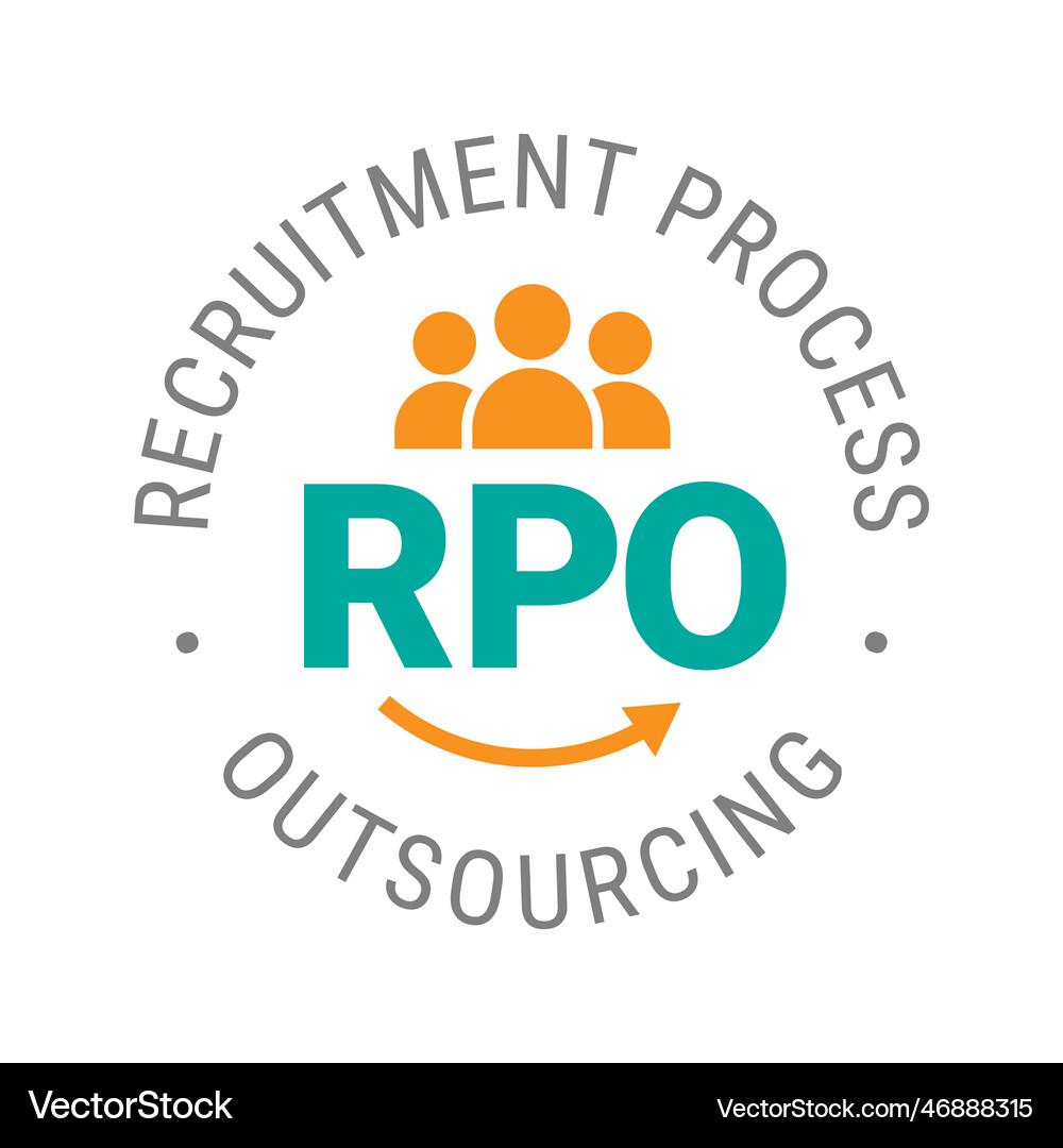 Rpo - recruitment process outsourcing design Vector Image