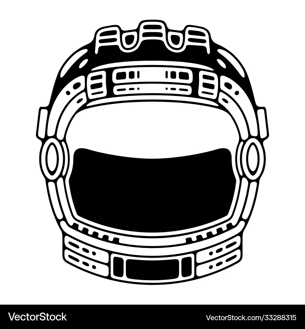 Spaceman suit modern space logo monochrome Vector Image