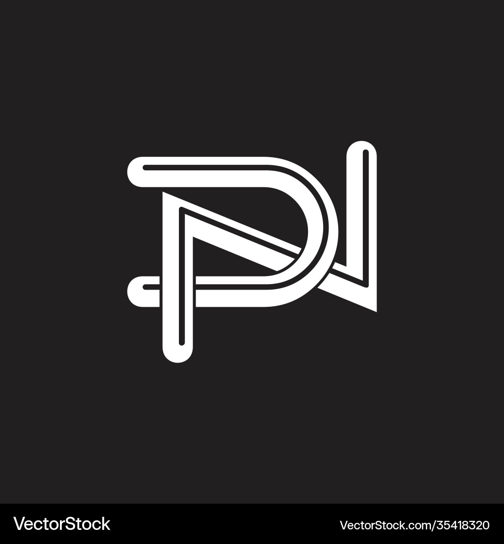 Abstract letter pn simple linked brand logo Vector Image