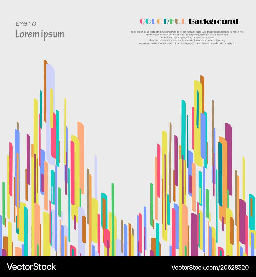 Abstract twin towers colorful background Vector Image