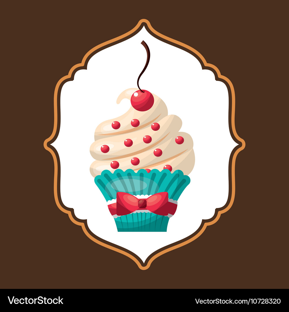 Baked goods sweet cupcake Royalty Free Vector Image
