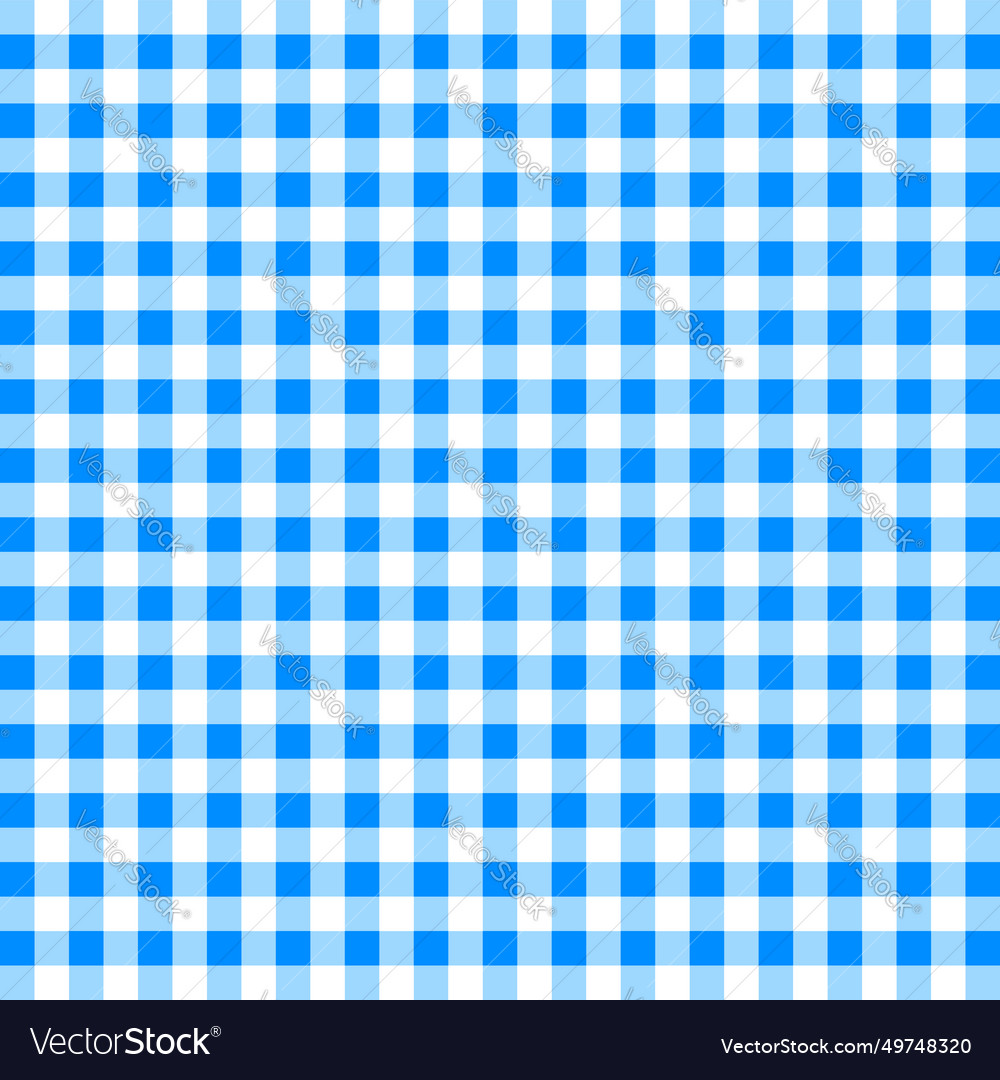 Blue scott checkered gingham cloth pattern Vector Image