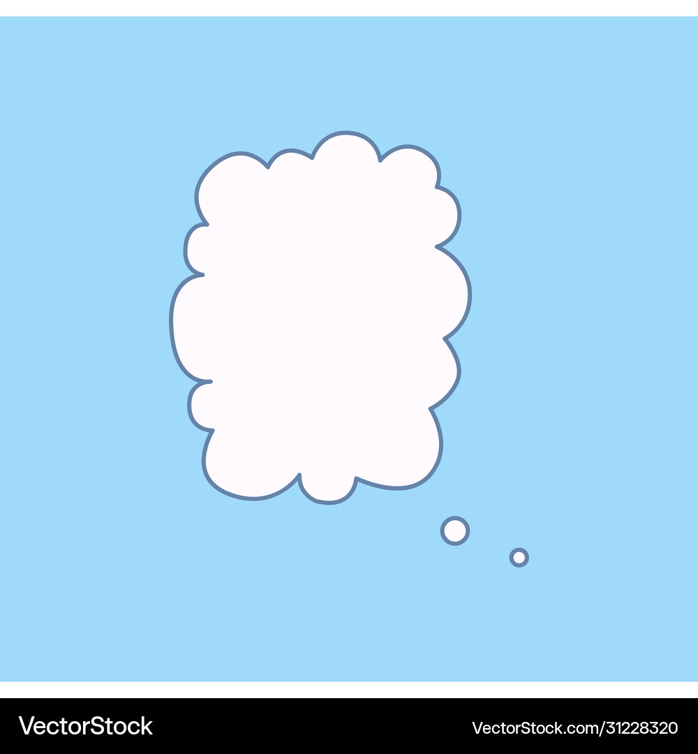 Cloud speech bubble clouds textbox Royalty Free Vector Image