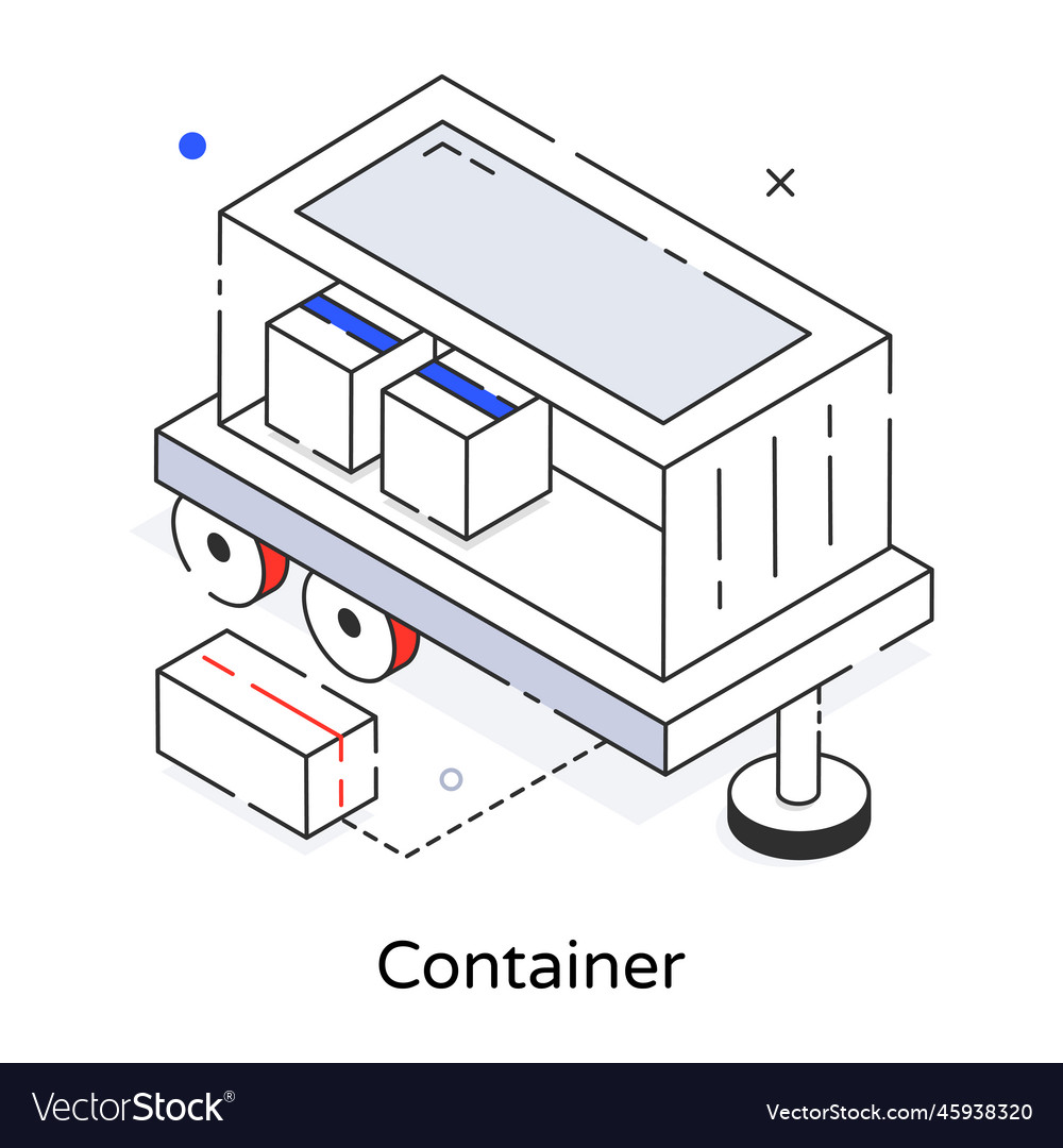 Container Royalty Free Vector Image - VectorStock