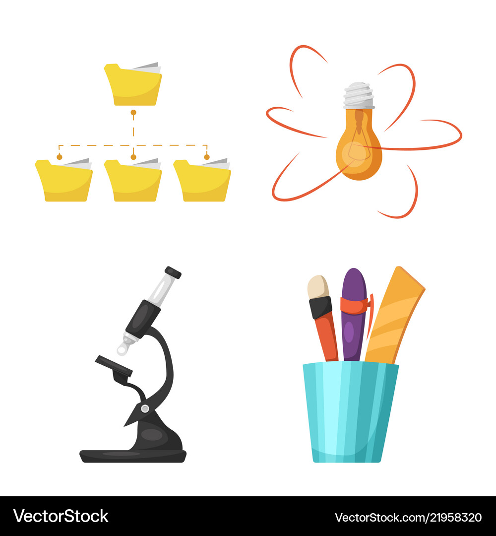 Isolated object of education and learning symbol Vector Image