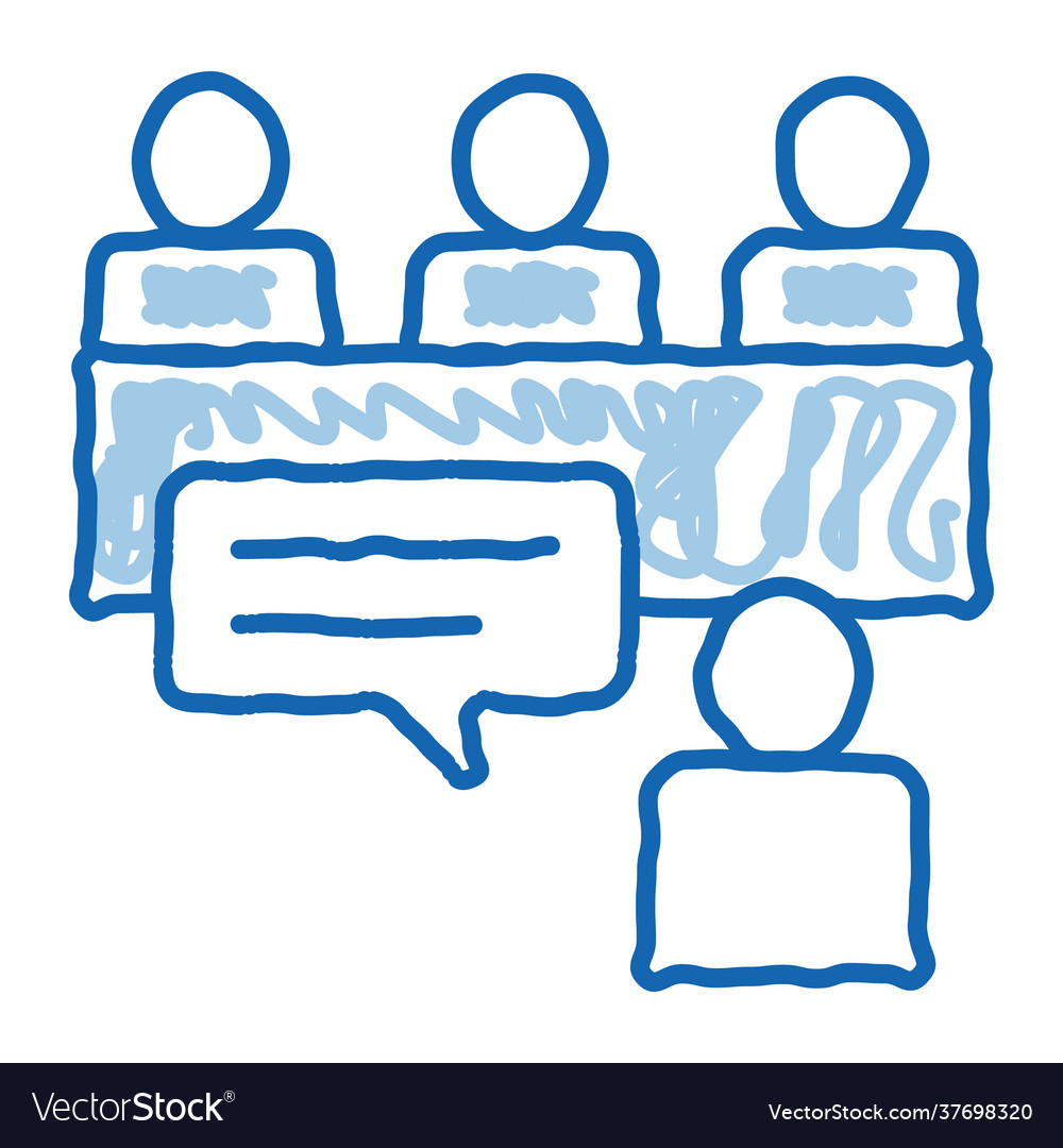 Job interview human silhouette hunting doodle icon Job interview human silhouette hunting doodle icon